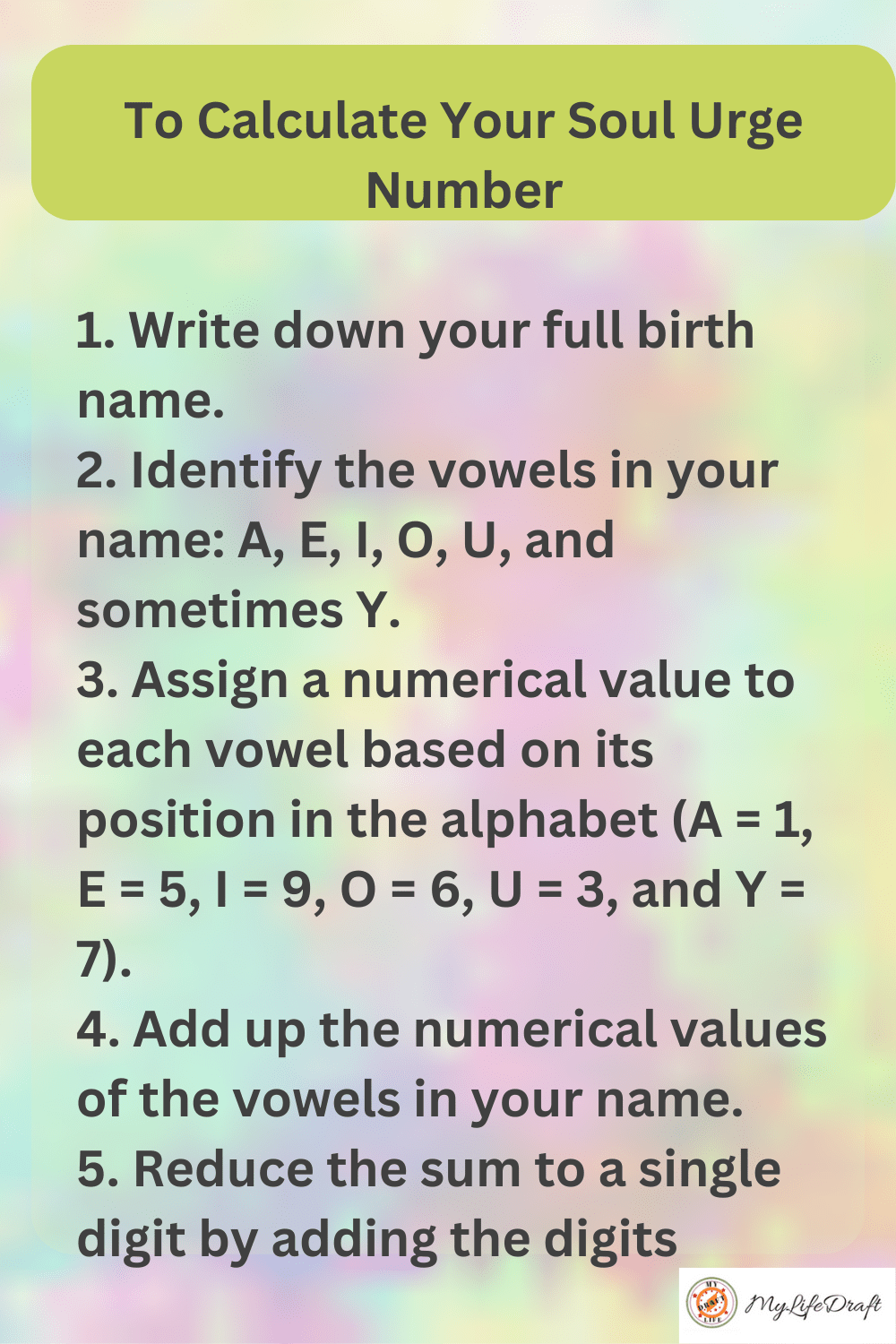 Soul Urge Number 1 And Your Life Path — MyLifeDraft