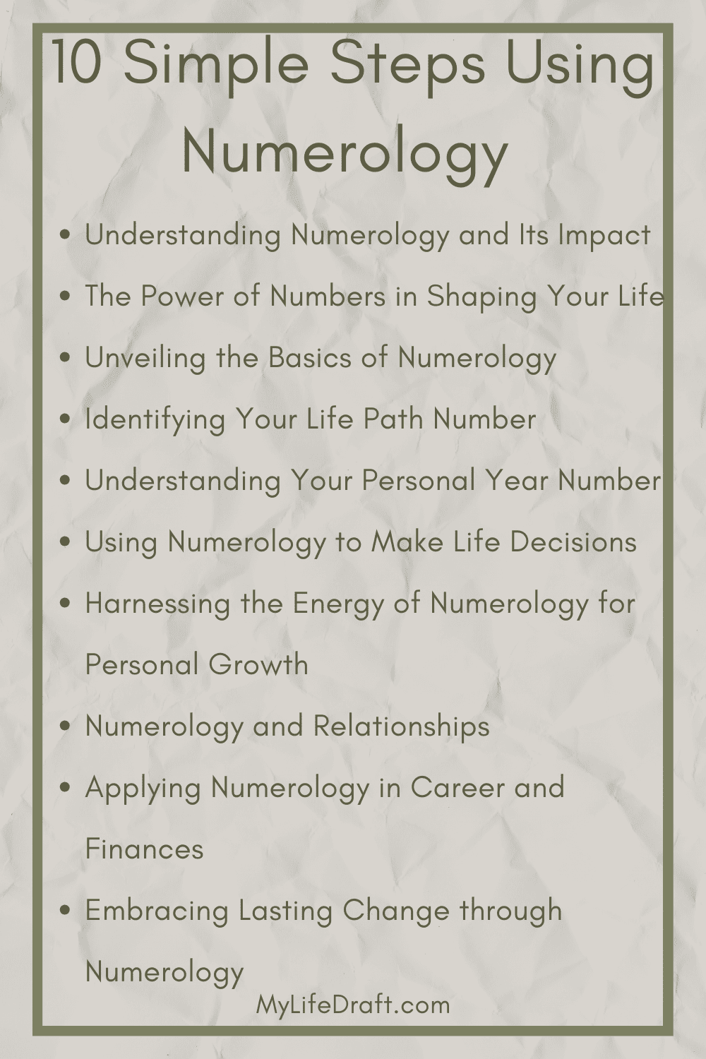Using Numerology To Create Lasting Change — MyLifeDraft